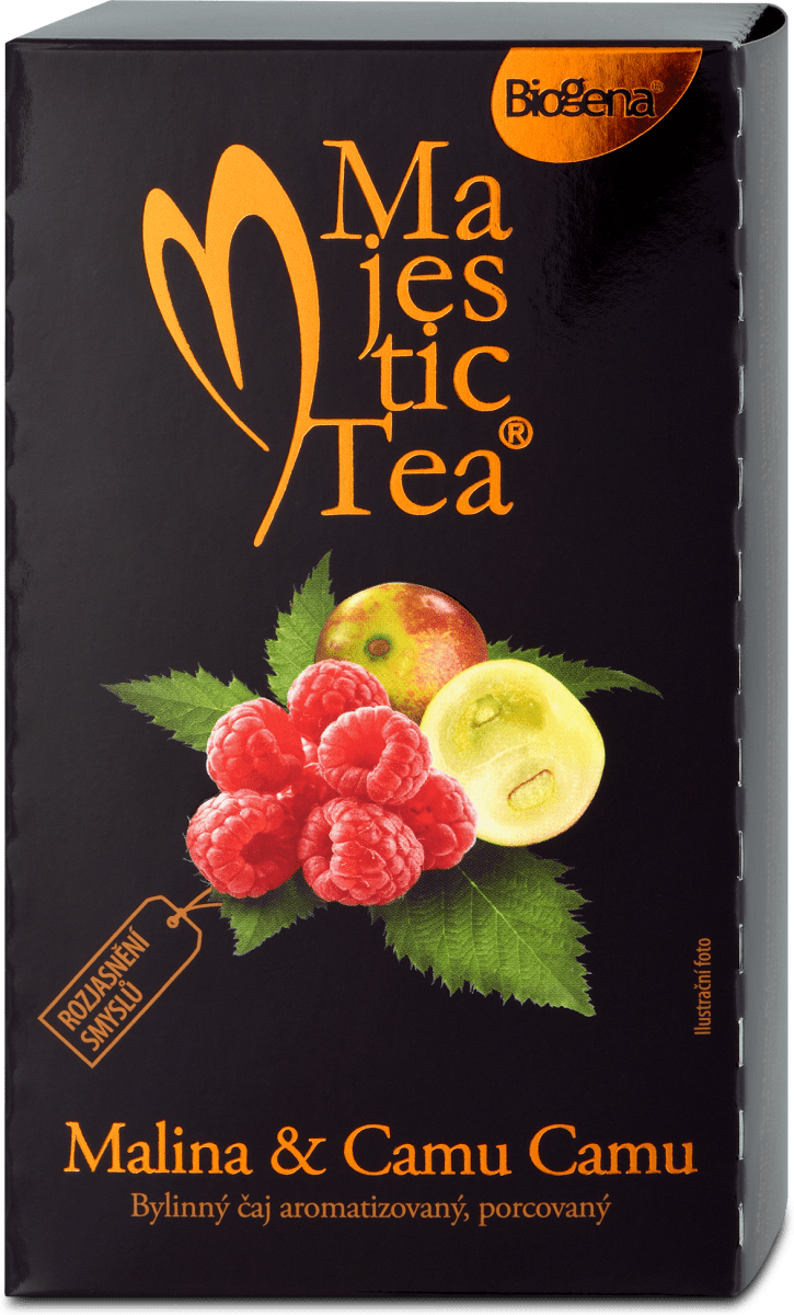 Biogena Majestic Tea bylinný čaj malina & camu camu, 50 g | dm.cz