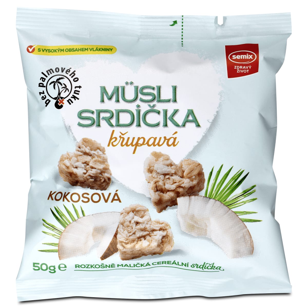 Semix müsli srdíčka kokosová, 50 g | dm.cz
