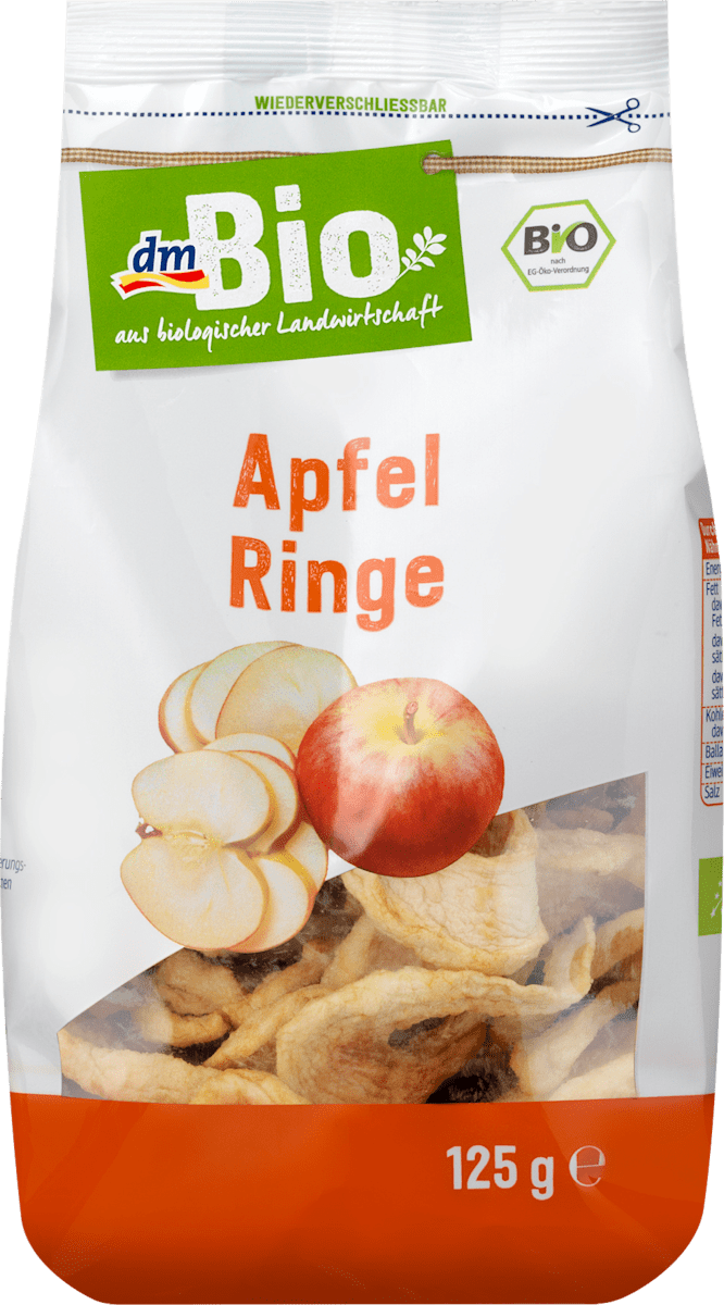 dmBio Trockenobst Apfel-Ringe, 125 g dauerhaft günstig online kaufen ...