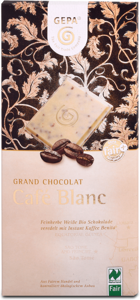 Gepa bílá čokoláda s kousky kávy, 100 g | dm.cz