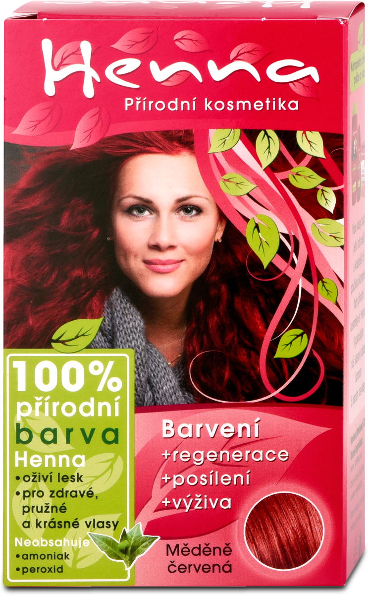 Henna barva na vlasy měděně červená, 33 g | dm.cz