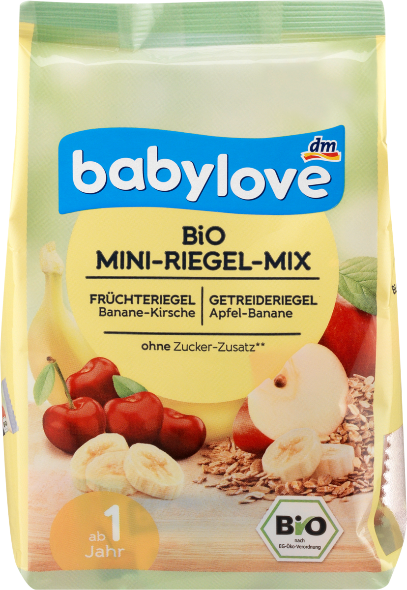 babylove Fruchtriegel Bio Mini-Riegel-Mix ab 1 Jahr, 100 g dauerhaft günstig online kaufen | dm.de