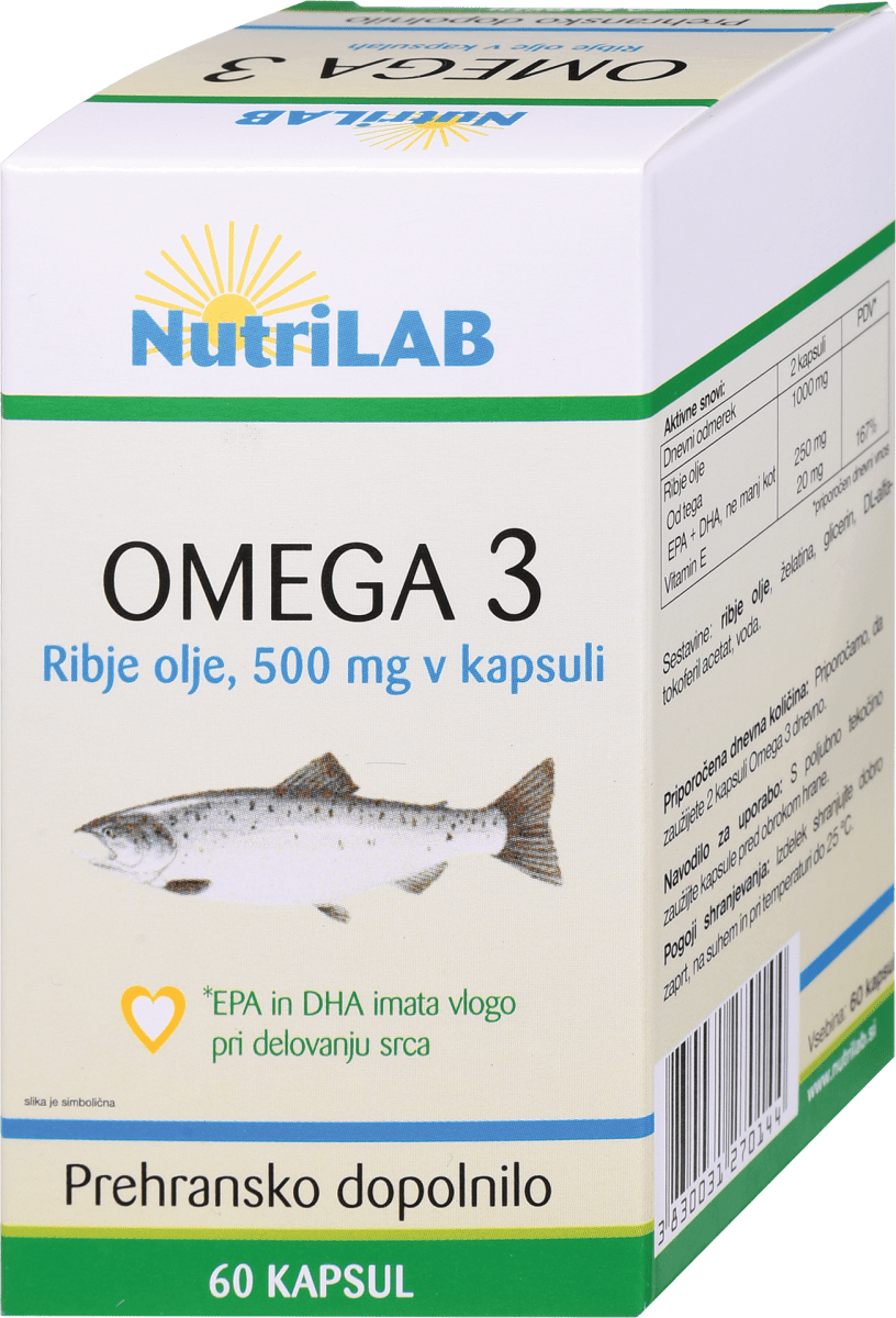 NutriLAB Prehransko dopolnilo Omega 3, 60 kos | dm.si