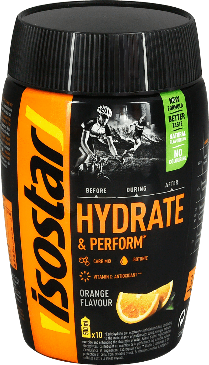 Isostar Hydrate & Perform isotonisches Getränke-Pulver Orange, 400 g ...