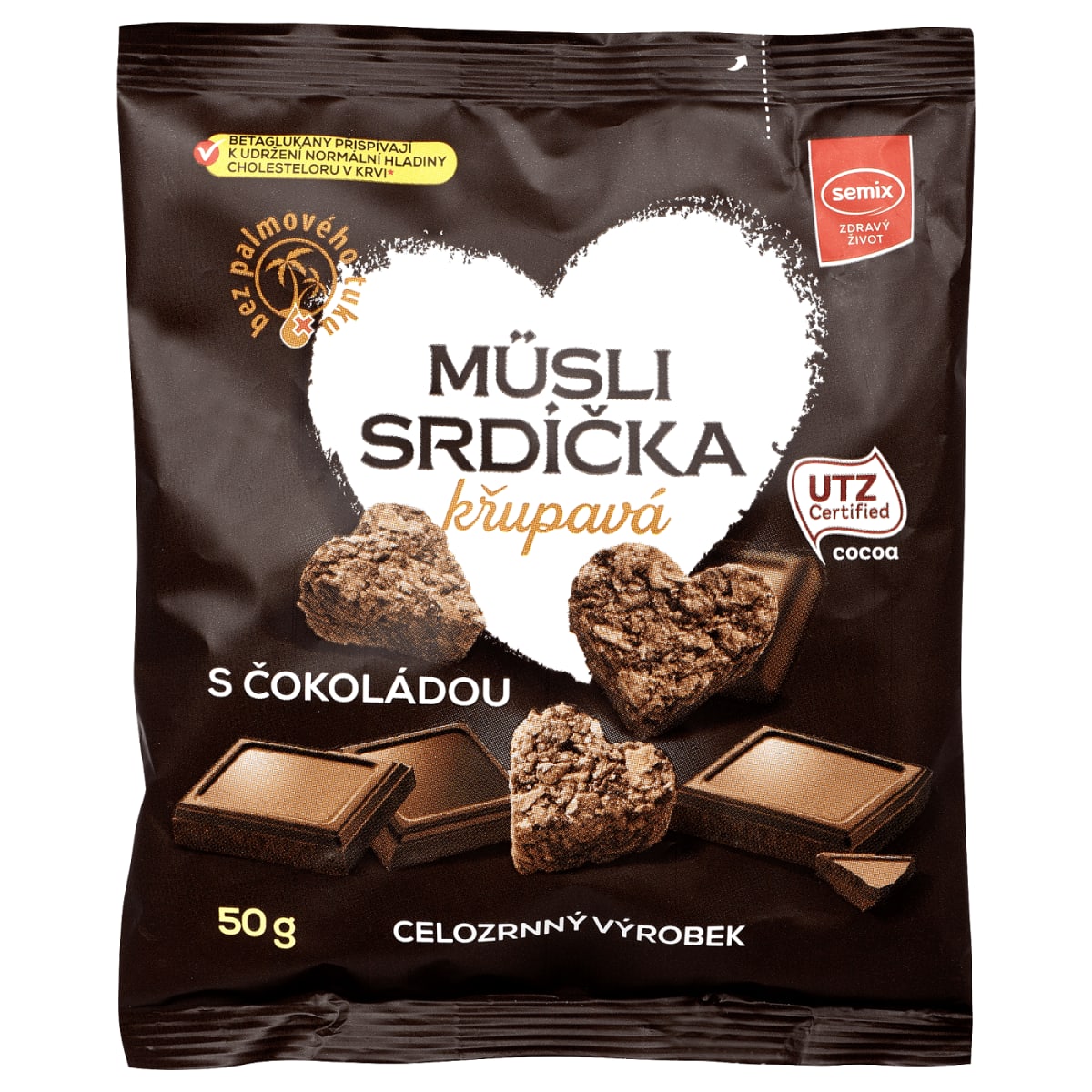 Semix müsli srdíčka čokoládová, 50 g | dm.cz