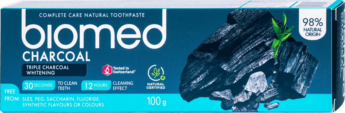 biomed Charcoal pasta za zube, 100 g | dm.hr