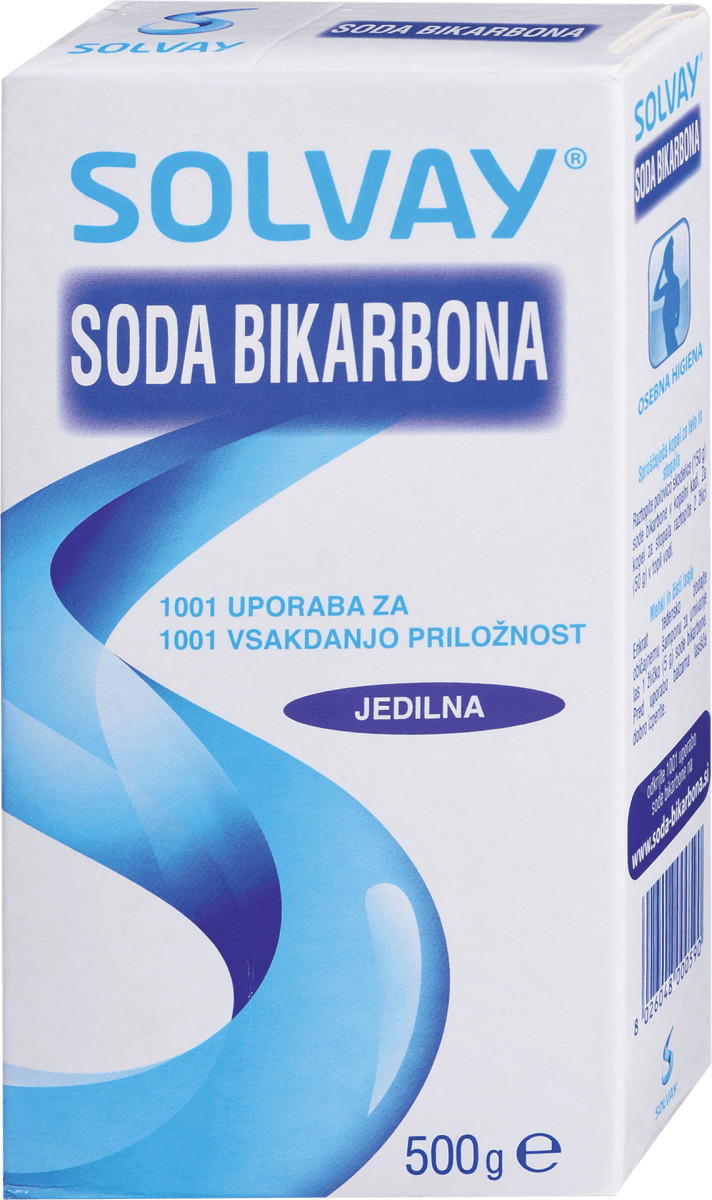 SOLVAY Soda bikarbona, 500 g | dm.si