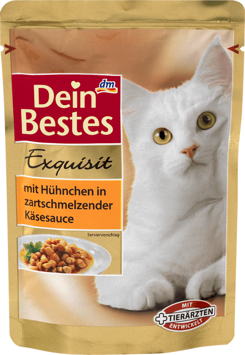 Dein Bestes Nassfutter für Katzen, Exquisit, mit Hühnchen in ...