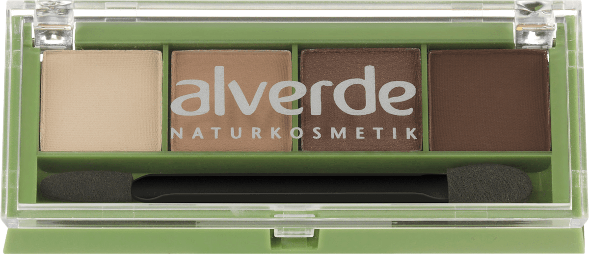 alverde NATURKOSMETIK Quattro paleta sjenila za oči – 37 Chocolate, 4,4 ...