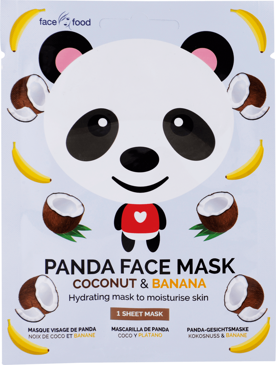 7th Heaven Panda Face maska za lice u maramici - kokos i banana, 1 kom ...