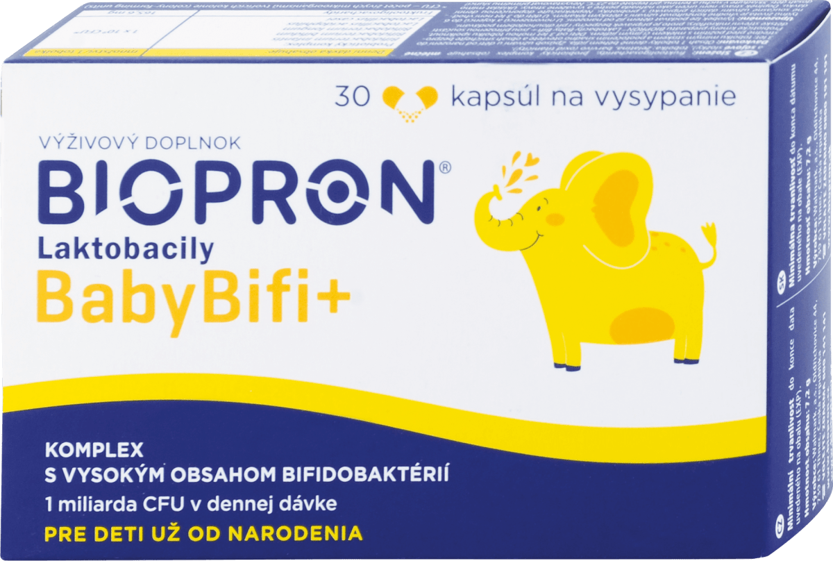BIOPRON Kapsuly Laktobacily BabyBifi+, 30 ks nakupujte vždy výhodne ...