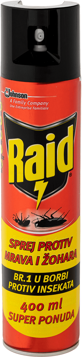 Raid Sprej protiv mrava i žohara, 400 ml | dm.hr