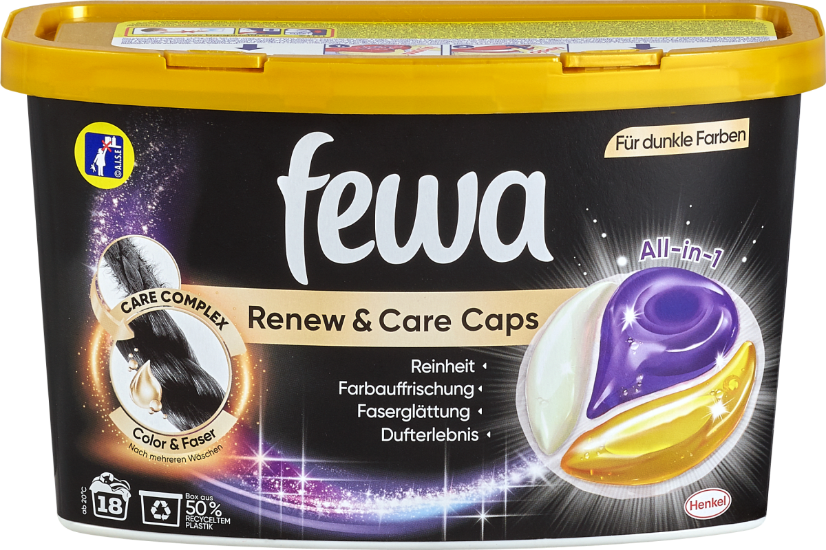 Fewa Renew & Care Caps Colorwaschmittel für dunkle Wäsche, 18 Wl | dm.at