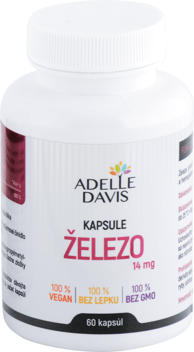 ADELLE DAVIS Kapsuly Železo 14 mg, 60 ks nakupujte vždy výhodne online ...