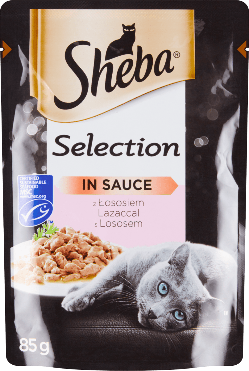 Sheba Selection in Sauce kapsička pro kočky losos, 85 g | dm.cz