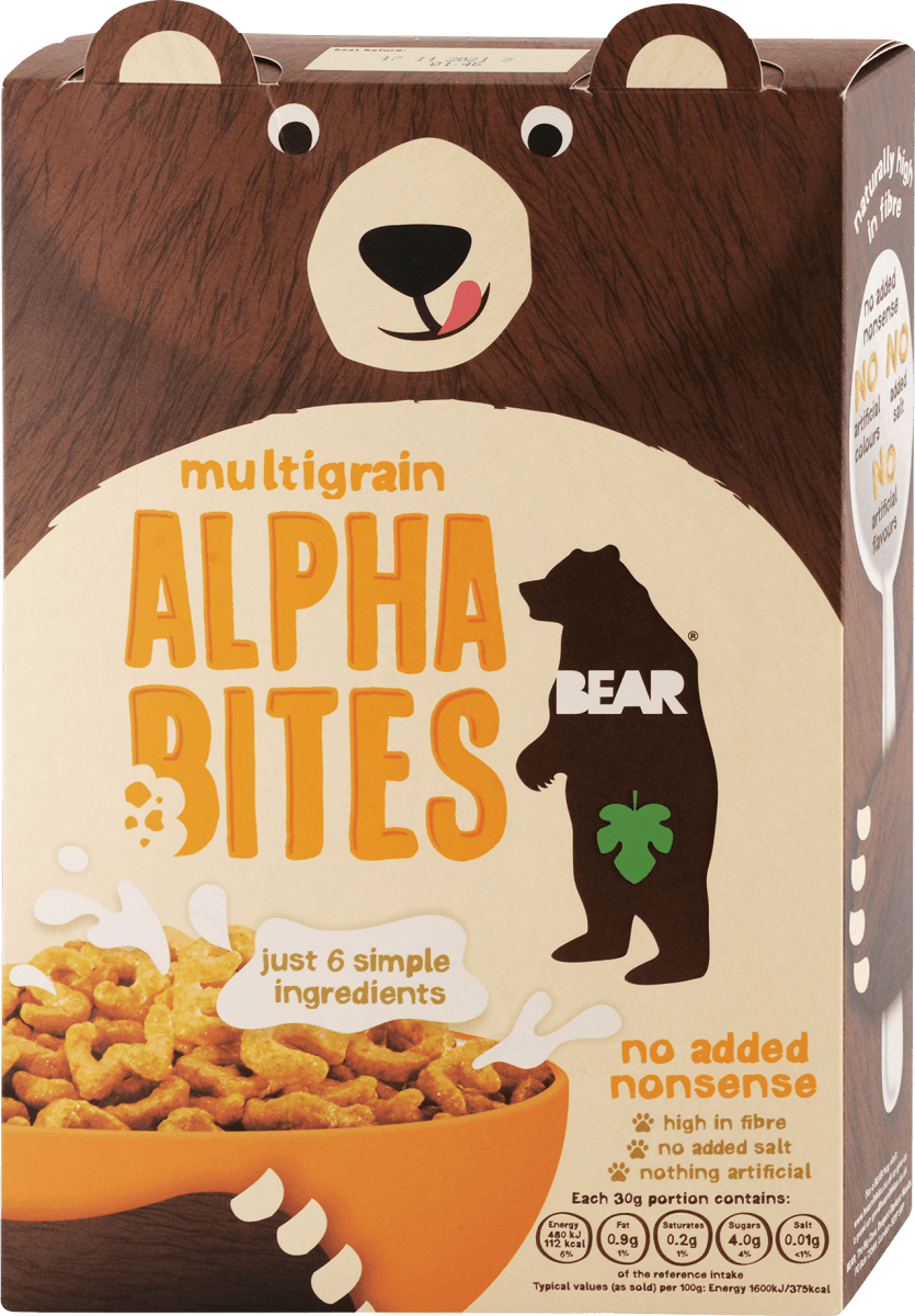 Bear Celozrnné písmenkové cereálie Alphabites, 350 g nakupujte vždy ...