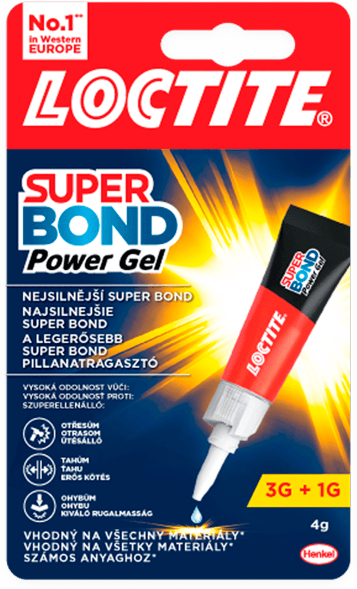 Loctite Super bond power gel pillanatragasztó, 4 g | dm.hu