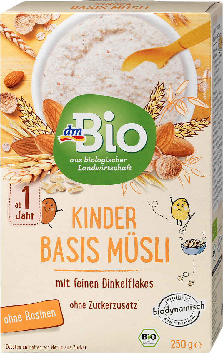dmBio Dječji müsli, 12+ mj., 250 g | dm.hr