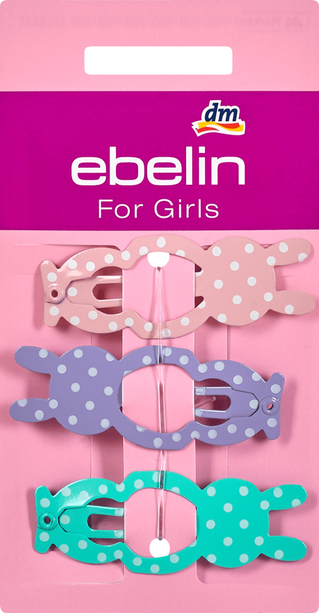 ebelin For Girls Haarspangen bunt im Hasen-Design, 3 St | dm.at