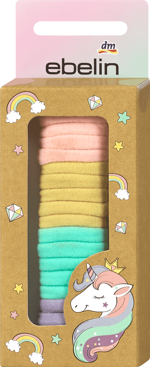 ebelin Haargummi-Box mehrfarbig im Regenbogen-Design, 20 St | dm.at
