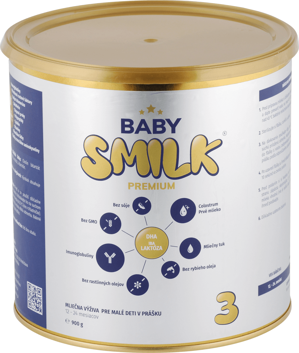 BABYSMILK Mliečny nápoj pre malé deti Premium 3, 900 g nakupujte vždy ...