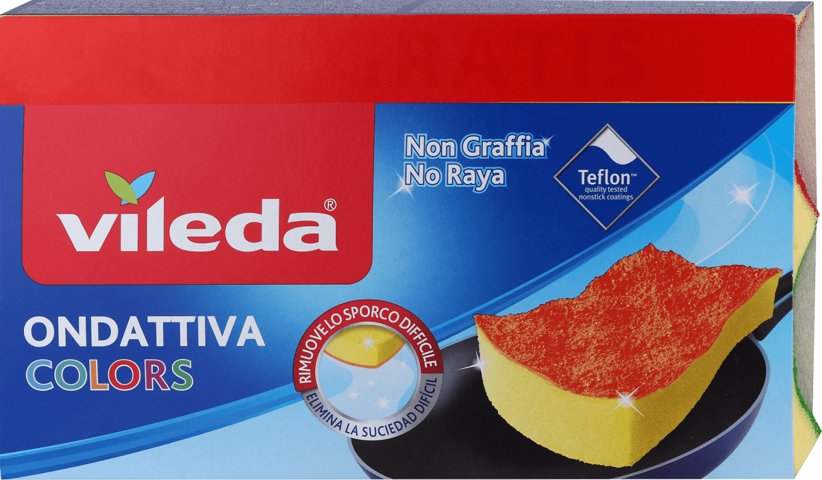 vileda Pur Active Colors spužve za posuđe, 4 kom. | dm.hr