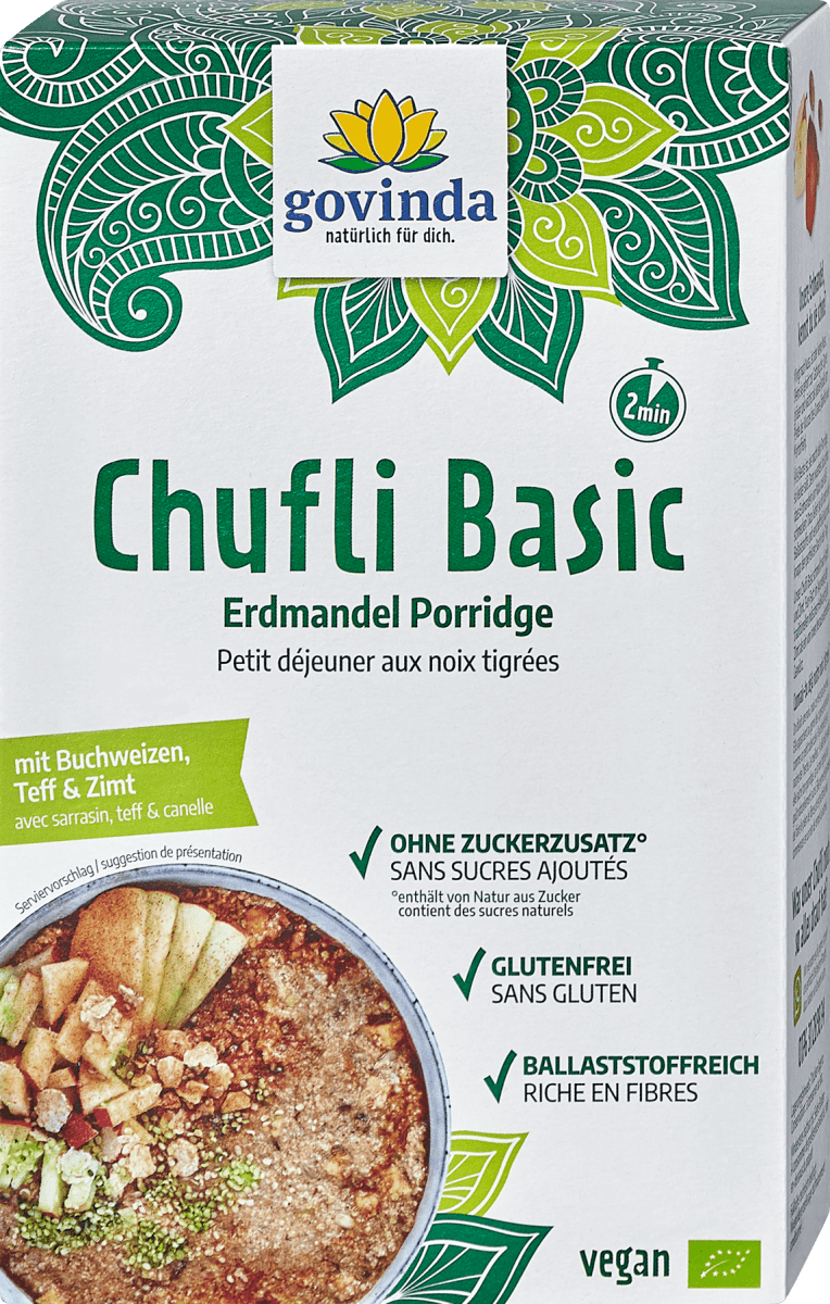govinda Chufli Basic Erdmandel Porridge, 500 g | dm.at