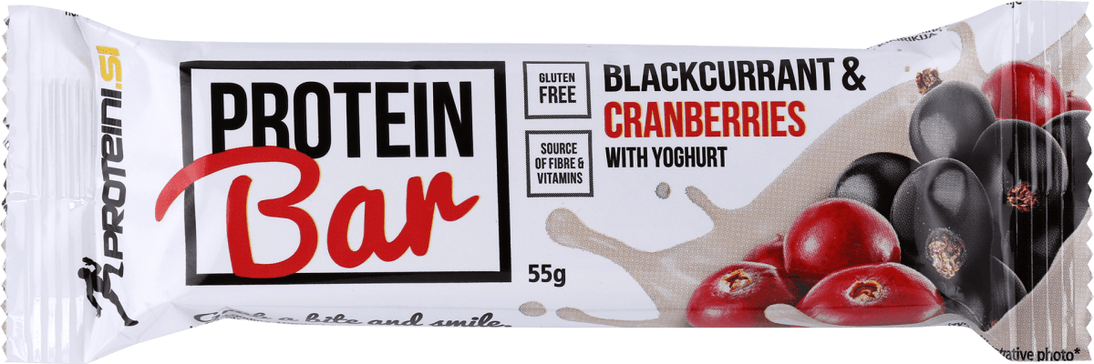 proteini.si Proteinska pločica - crni ribiz i brusnica, 55 g | dm.hr