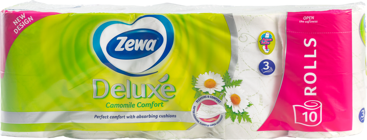 Zewa Hârtie igienică albă deluxe, 10 buc cumpără permanent online la un ...