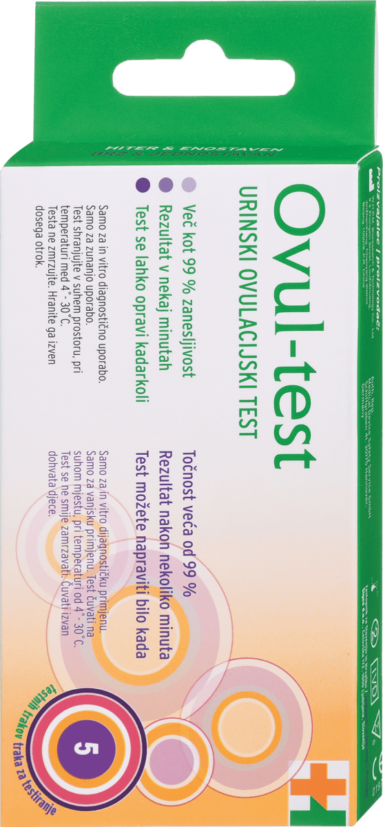 Ovul-test Urinski ovulacijski test, 5 kos | dm.si