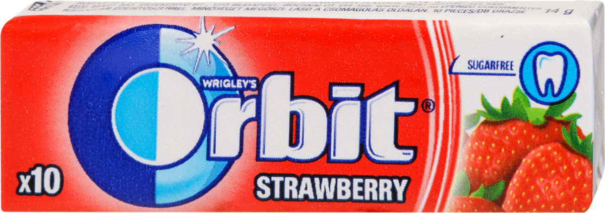 Orbit Rágógumi drazsé eper, 10 db | dm.hu