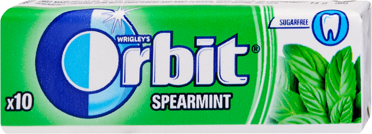 Orbit Rágógumi drazsé spearmint, 10 db | dm.hu