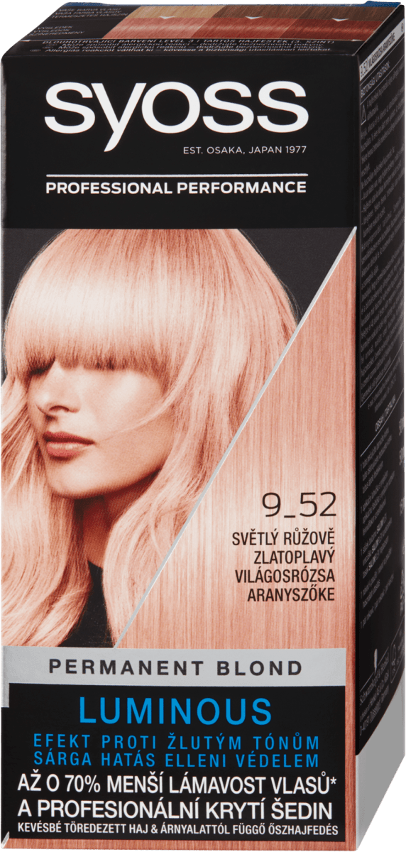 syoss Боя за коса Luminous - Nr. 9_52 Светло розово златно рус, 1 бр ...