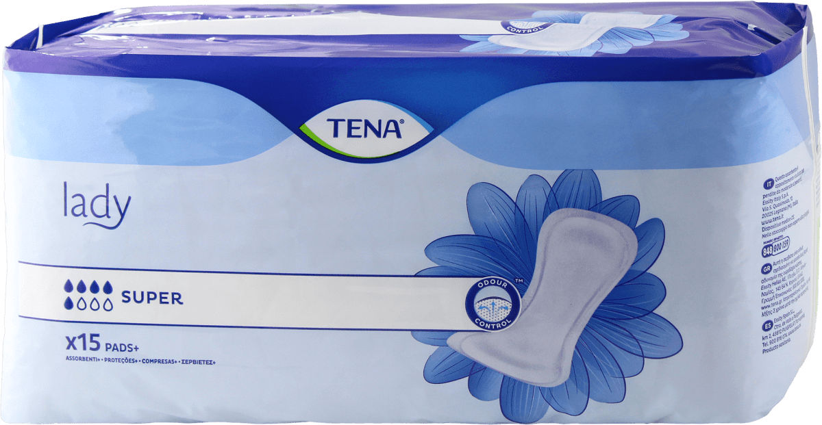 TENA lady Assorbenti+ super per incontinenza, 15 pz Acquisti online ...