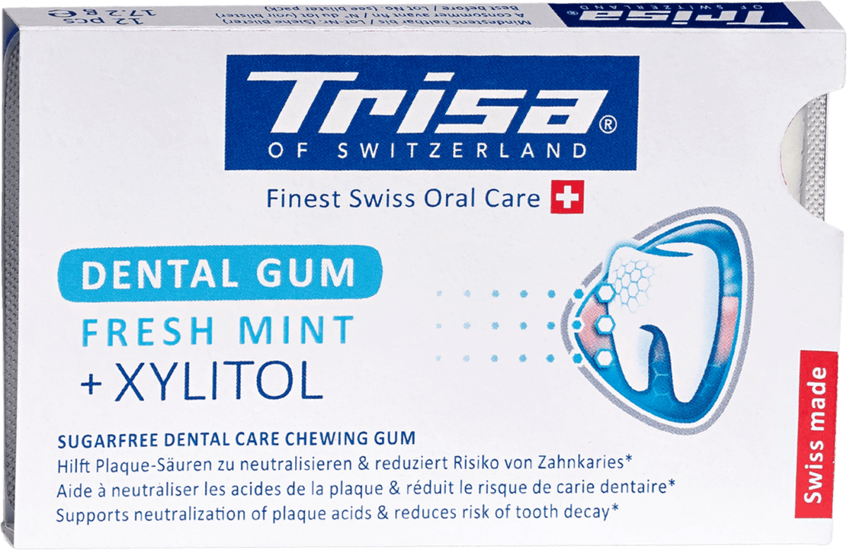 TRISA Дентални дъвки с вкус на мента, 12 бр. Пазарувай трайно изгодно ...