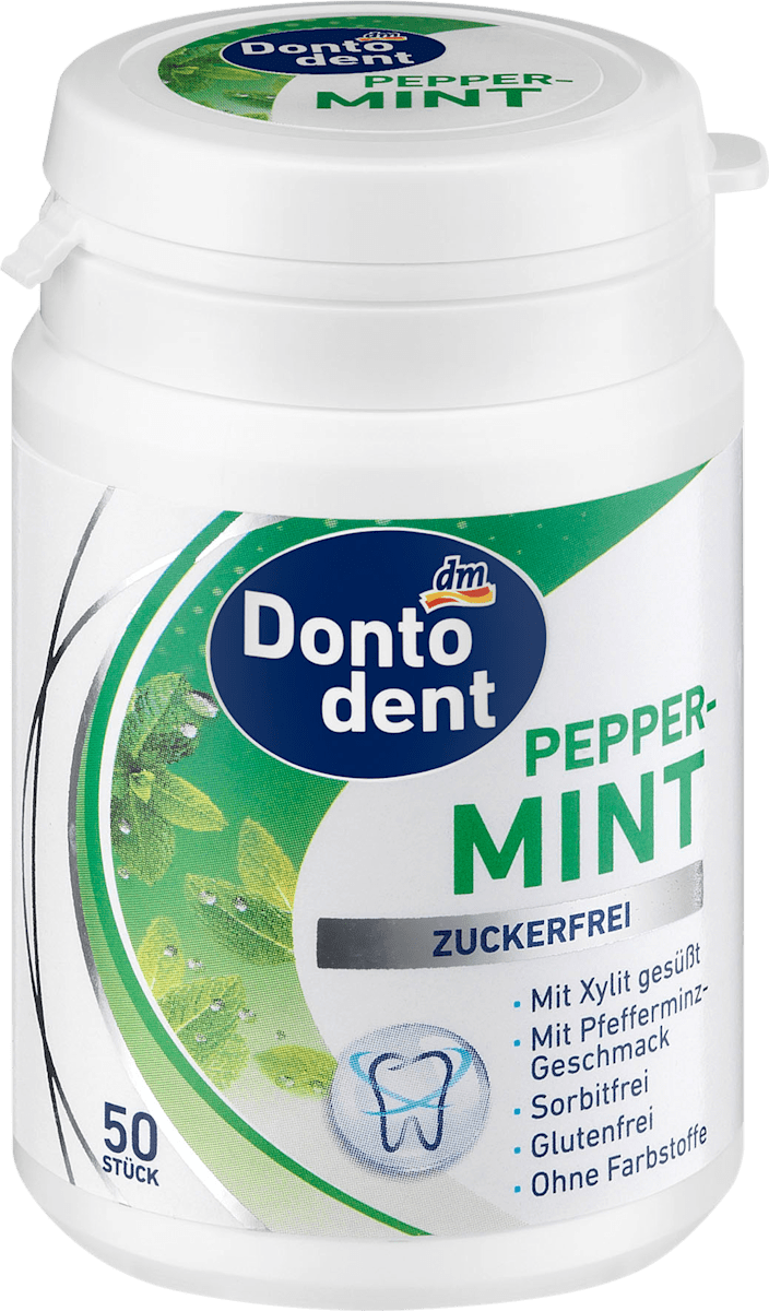 Dontodent Kaugummi Peppermint mit Xylit, 50 St dauerhaft günstig online ... Dontodent Kaugummi Peppermint mit Xylit, 50 St dauerhaft günstig online ...