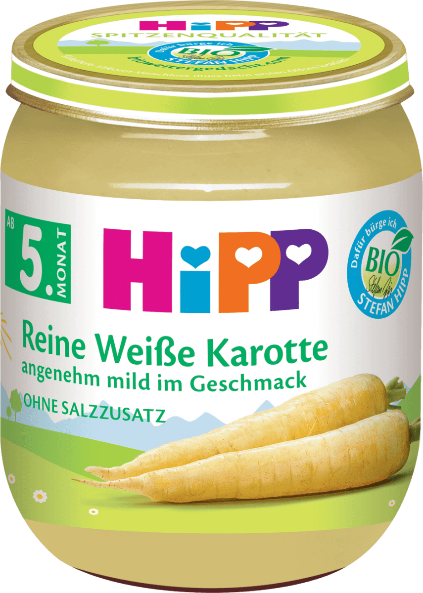 HIPP Био зеленчуково пюре с бял морков, 125 g Пазарувай трайно изгодно ...