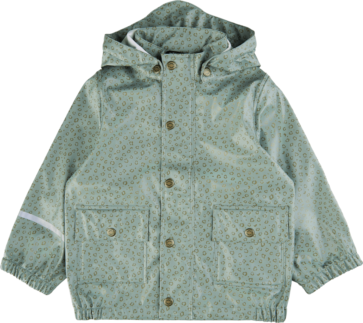 Mikk-Line Kinder Regenjacke, Gr. 98/104, blaugrün gemustert, 1 St ...