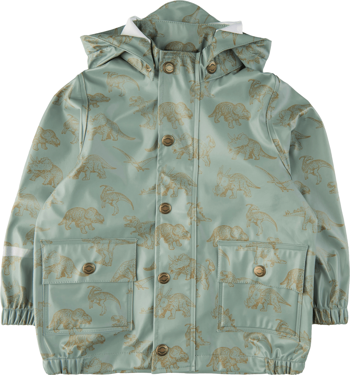 Mikk-Line Kinder Regenjacke, Gr. 110/116, blaugrün gemustert, 1 St ...