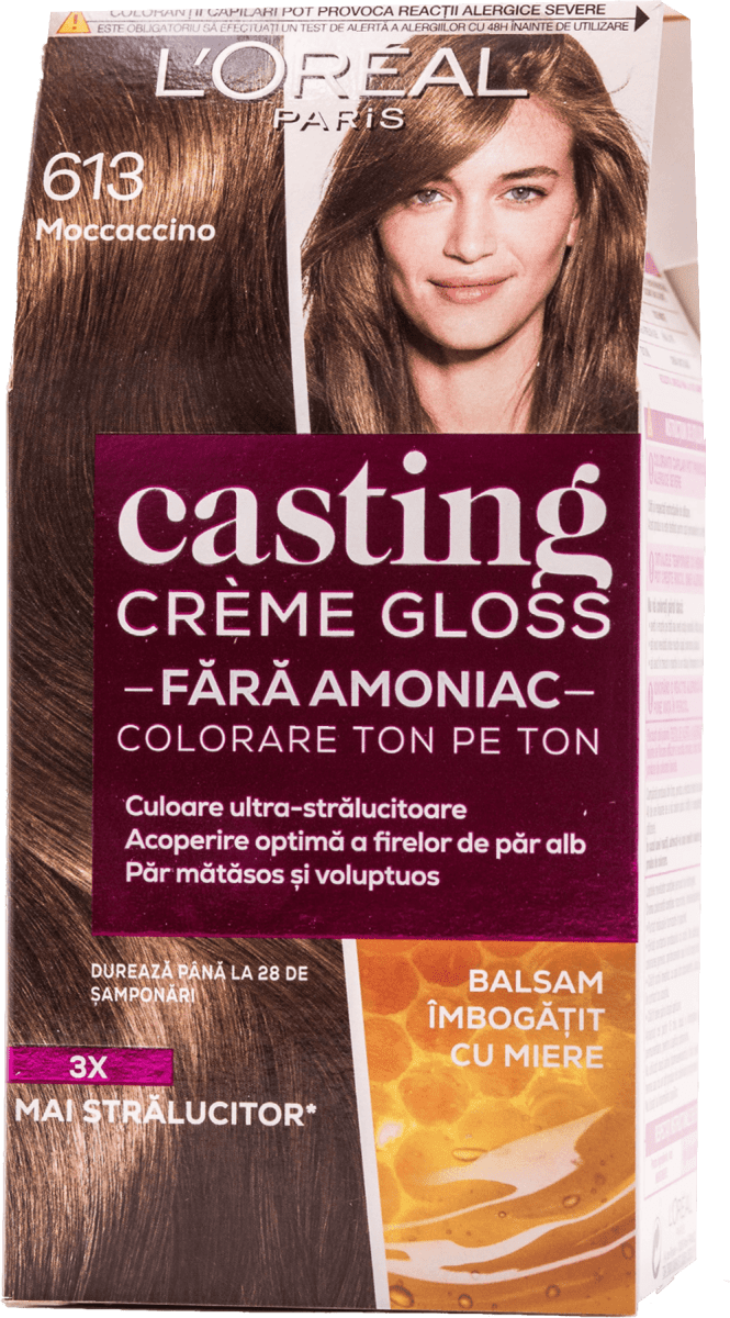 L'ORÉAL PARIS CASTING CREME GLOSS Vopsea păr 613 iced mocaccino, 1 buc ...