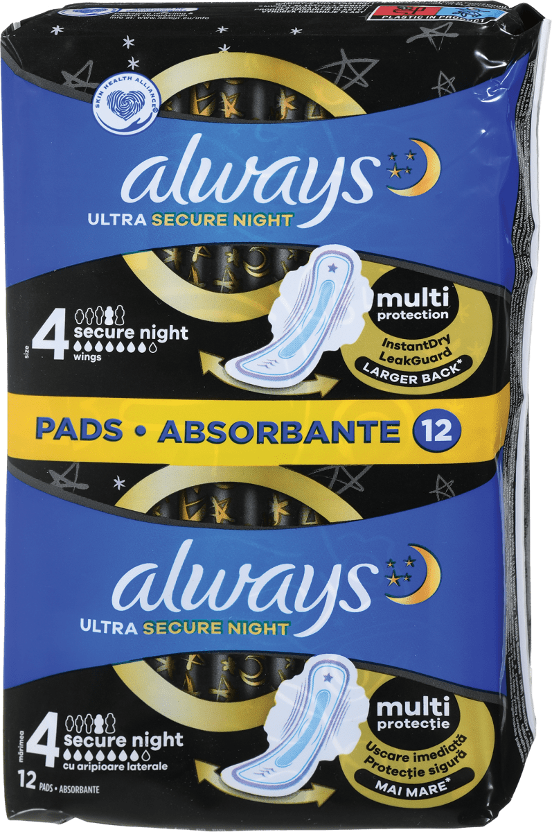 always ultra secure night higijenski ulošci, 12 kom. | dm.hr