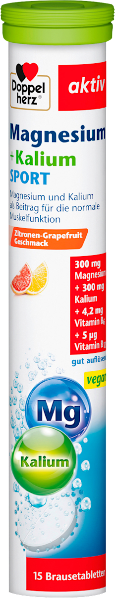 Doppelherz Magnesium Kalium Sport Brausetabletten (15 Stück), 99 g ...