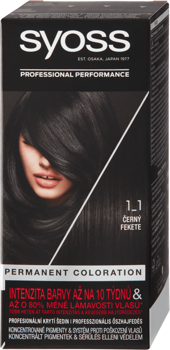 syoss barva na vlasy 1-1 černý, 1 ks | dm.cz