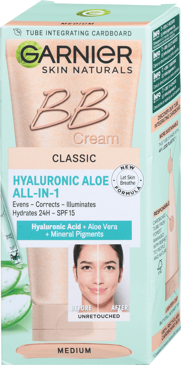 Garnier Skin Naturals Hyaluronic Aloe All-In-1 Classic BB krema ...
