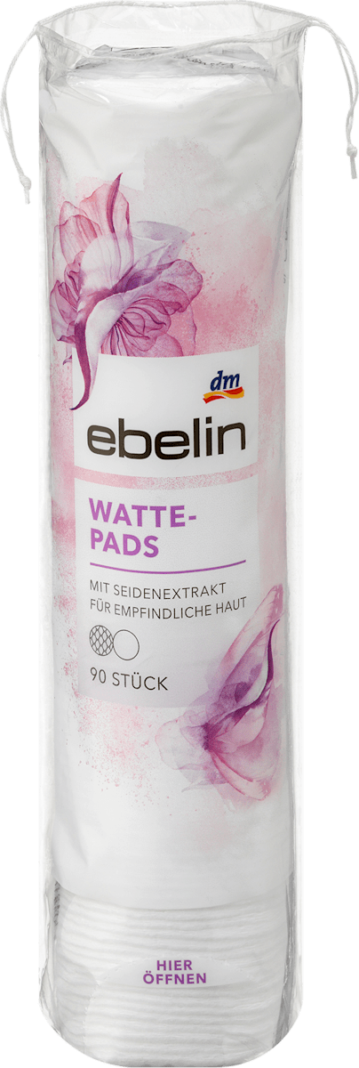ebelin Wattepads mit Seidenextrakt, 90 St | dm.at
