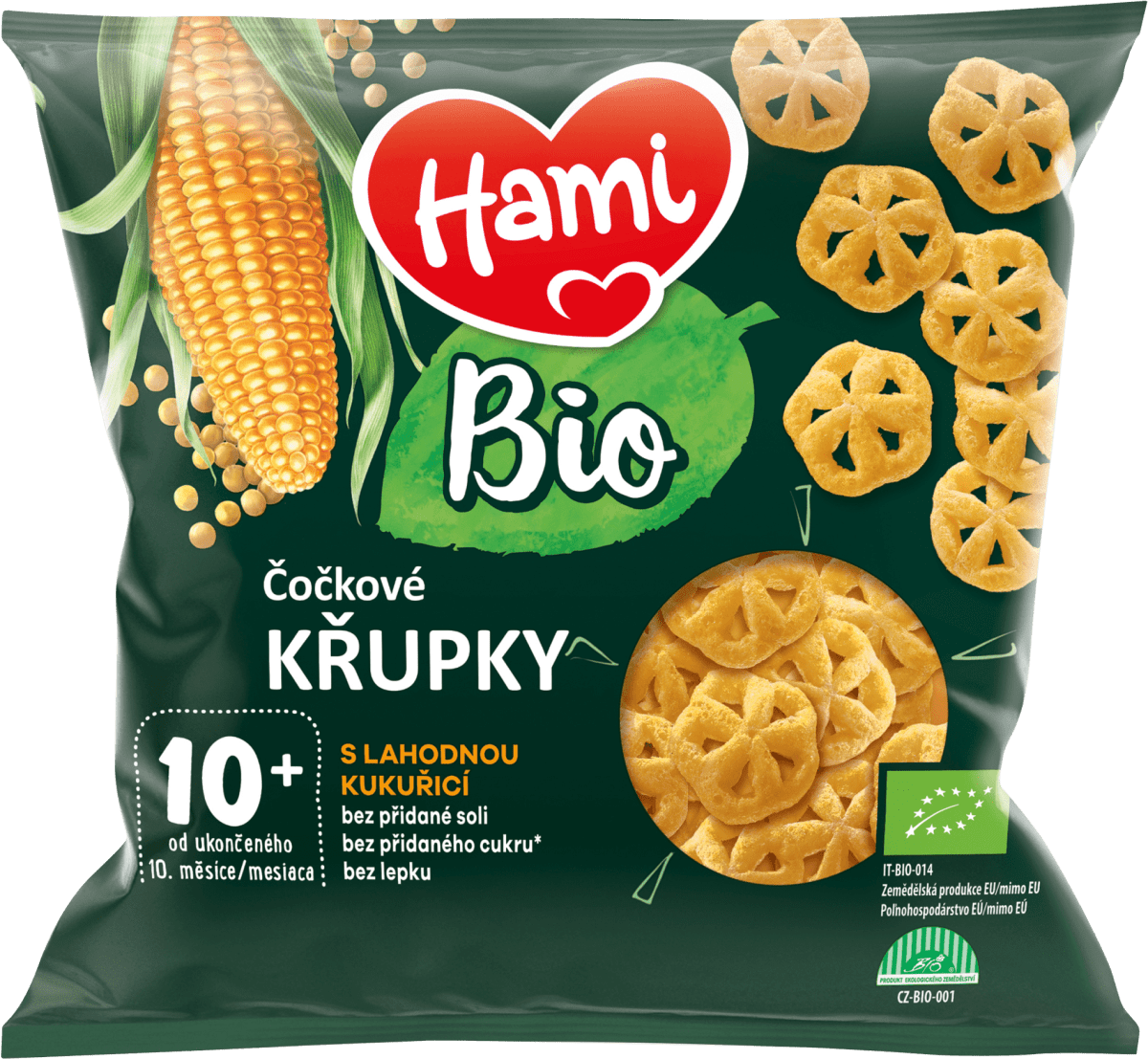 Hami Bio čočkové křupky s kukuřicí, 20 g | dm.cz