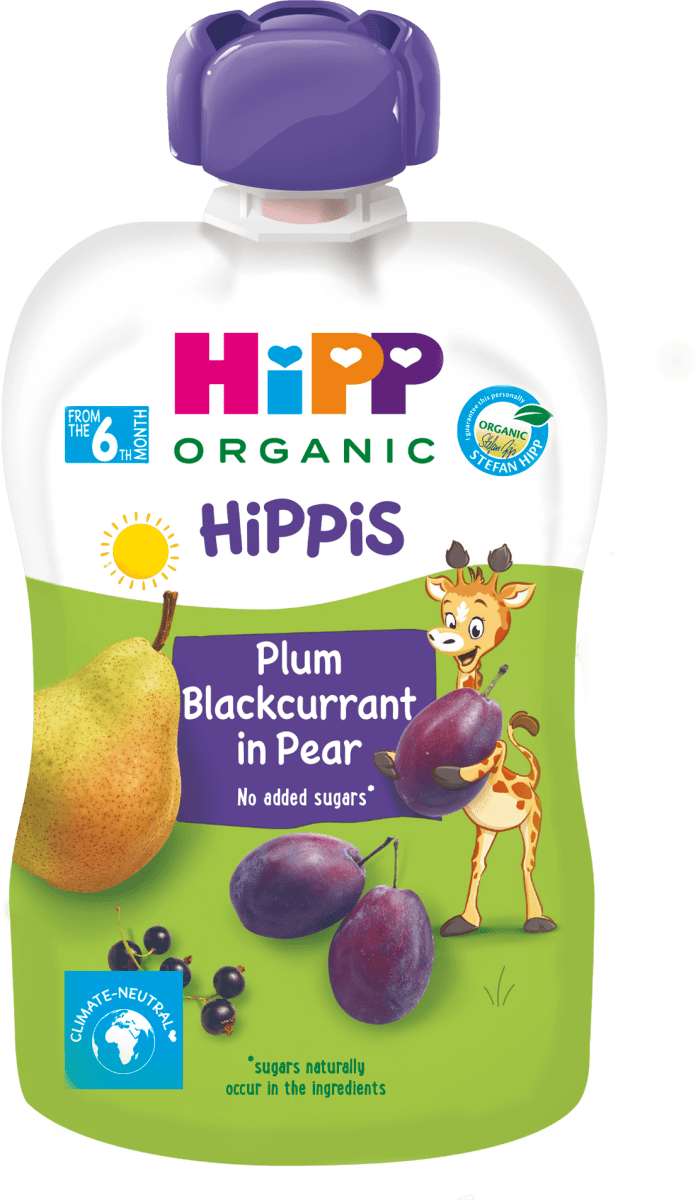 Hipp Hippis BIO kašica sa šljivom, crnom ribizlom i kruškom, 6+ mj ...
