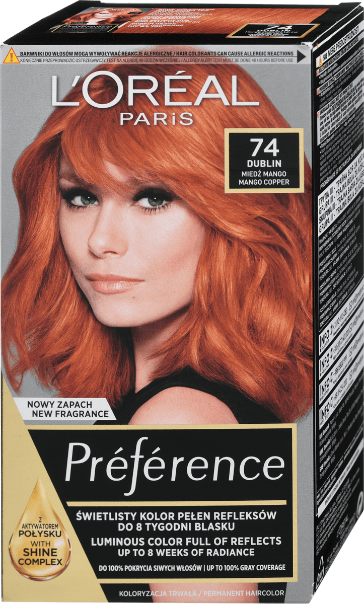 L'ORÈAL PARIS PRÉFÉRENCE Boja za kosu - Feria 7.4 Mango Intense Copper ...