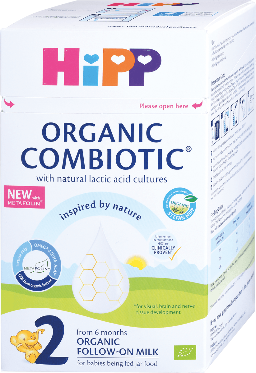 HIPP ORGANIC COMBIOTIC® 2 prelazno mleko za odojčad, od 6. meseca, 800 g povoljna online ...