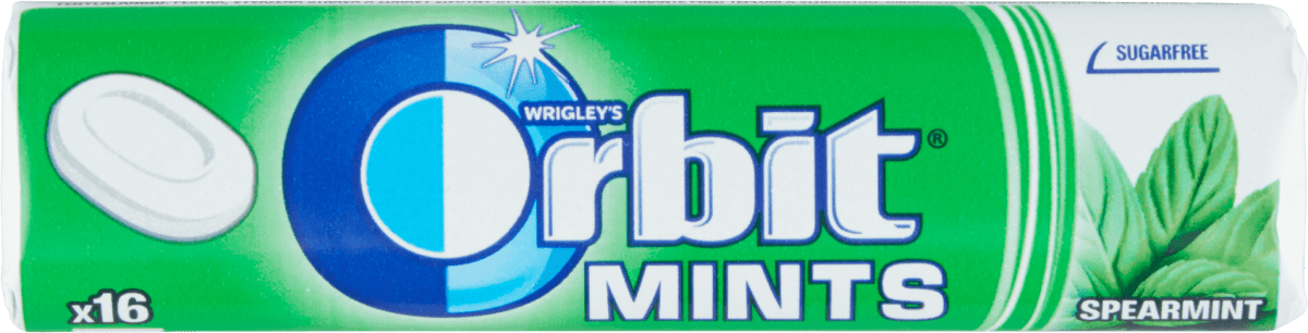 Orbit Mints bonbony Spearmint, 28 g | dm.cz